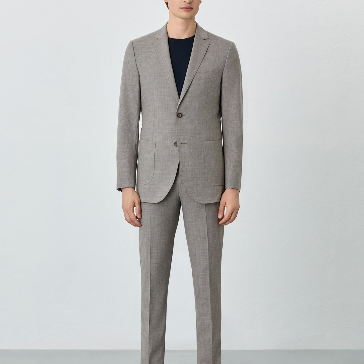 Slim Fit Suit In Wool – Sacoor Brothers
