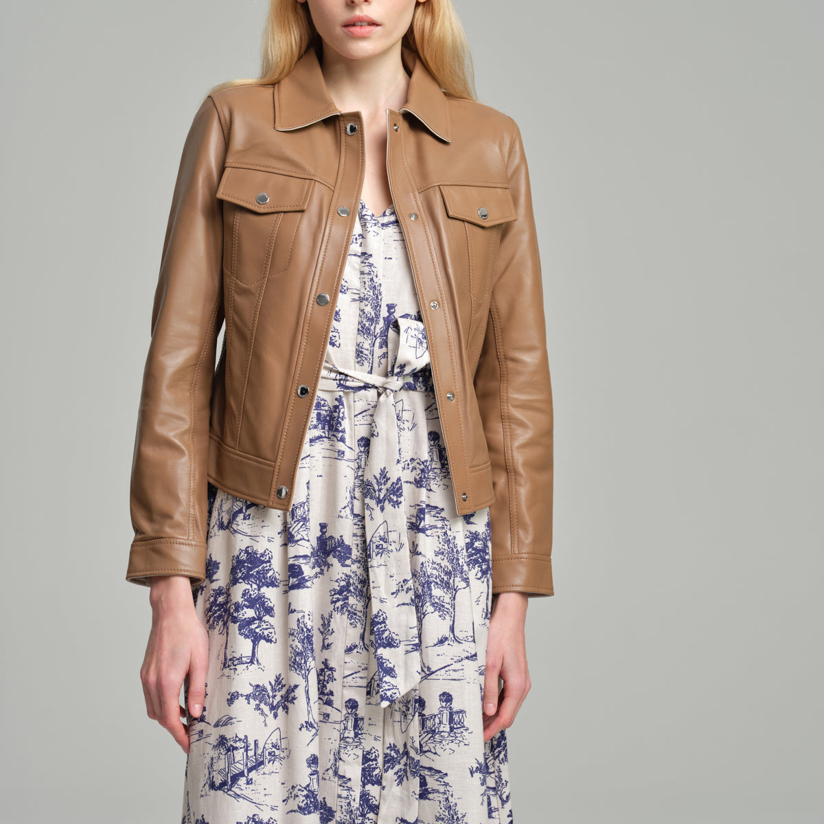 Reversible leather jacket – Sacoor Brothers